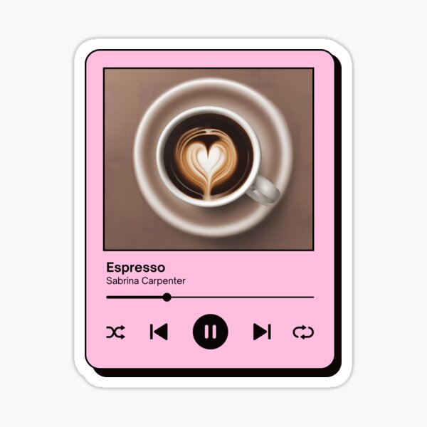 "Sabrina Carpenter Espresso Spotify Music Player" Sticker for Sale by ...