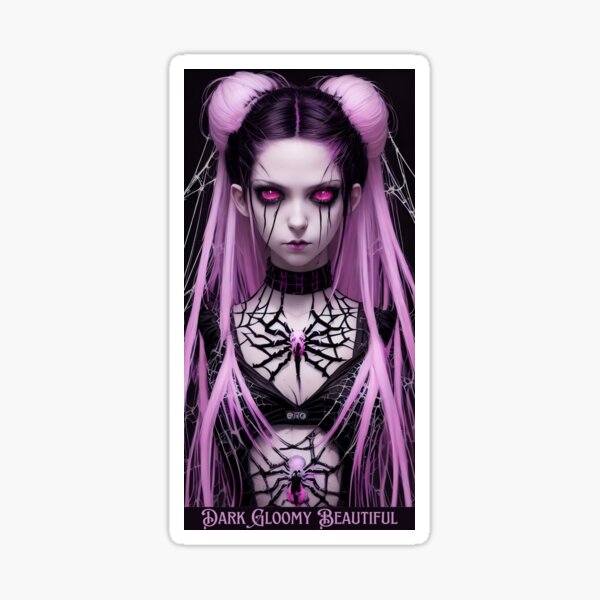 "Gothic pink Dark Gloomy Beautiful girl" Sticker for Sale by ...