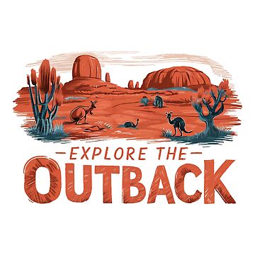 "Explore the Australian Outback Adventure" Sticker for Sale by behnay ...