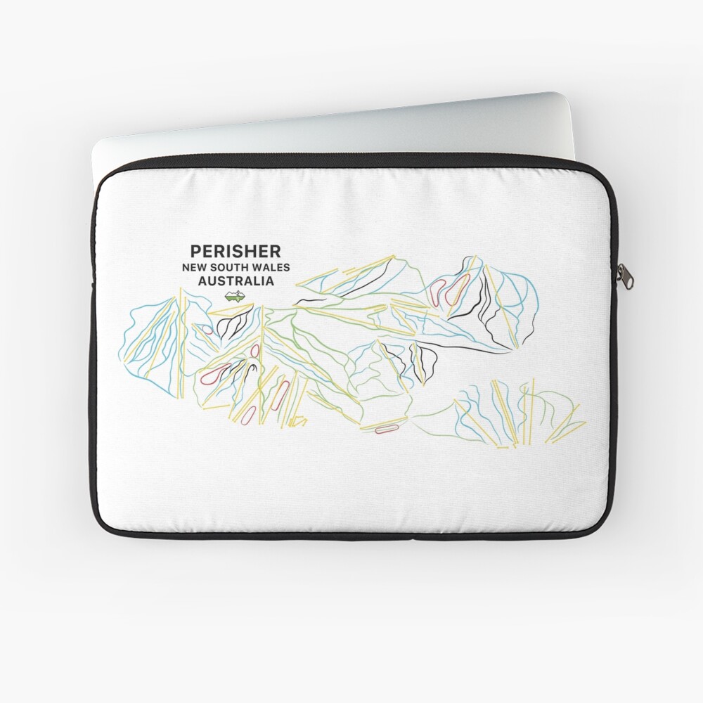 "Perisher - Australian Mountain Resort Skiing Trail Map" Sticker for Sale by Piste-and-Trail ...