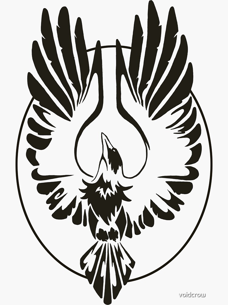 "Crow Crest" Sticker for Sale by voidcrow | Redbubble