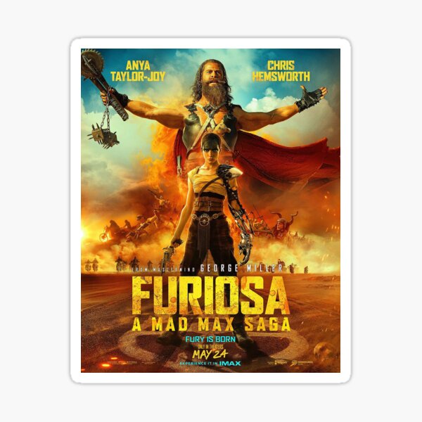 "Furiosa - A Mad Max Saga (2024)" Sticker for Sale by gerardhawthorne ...