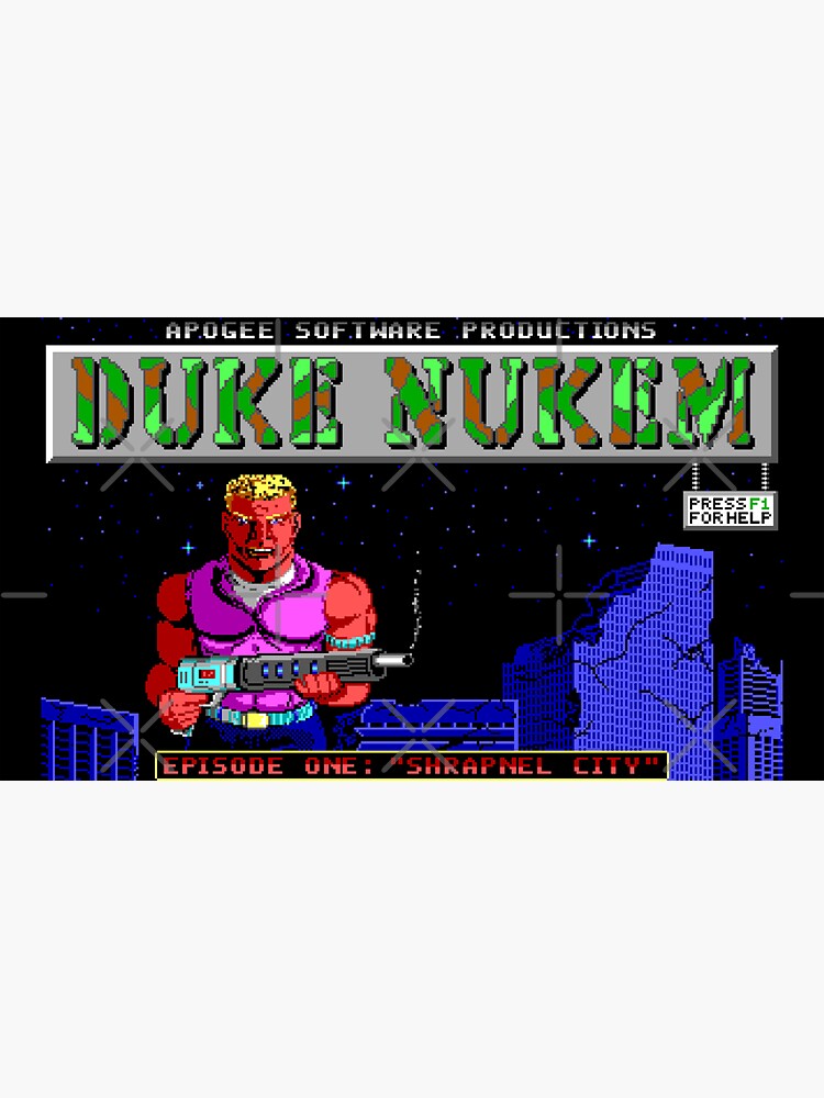"Apogee Duke Nukem 1" Sticker for Sale by m0uth | Redbubble