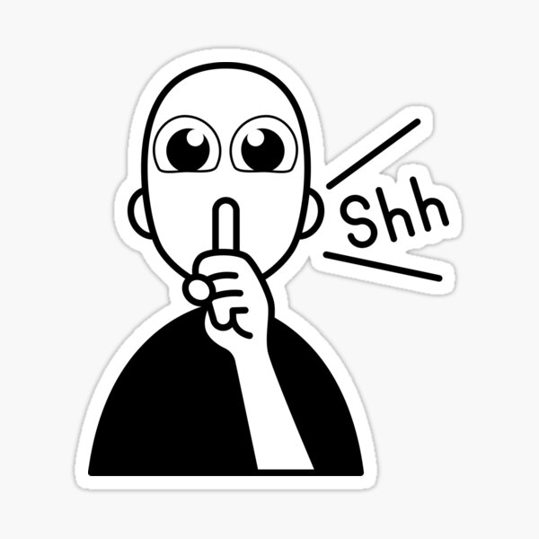 Shhh Clipart Black And White