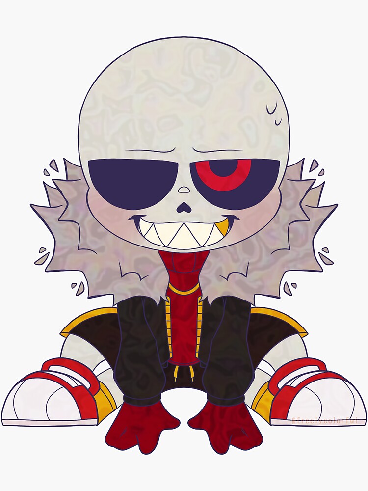 "Underfell Sans Sitter" Sticker for Sale by FreelyColorful | Redbubble