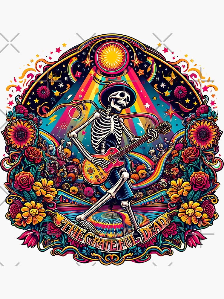 "Grateful Dead: Timeless Tunes and Iconic Art" Sticker for Sale by ...