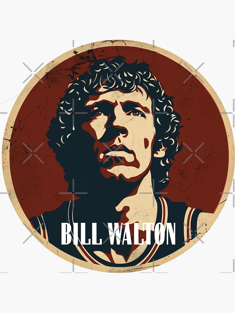 "Bill Walton Basketball Legend Vintage Retro " Sticker for Sale by ...