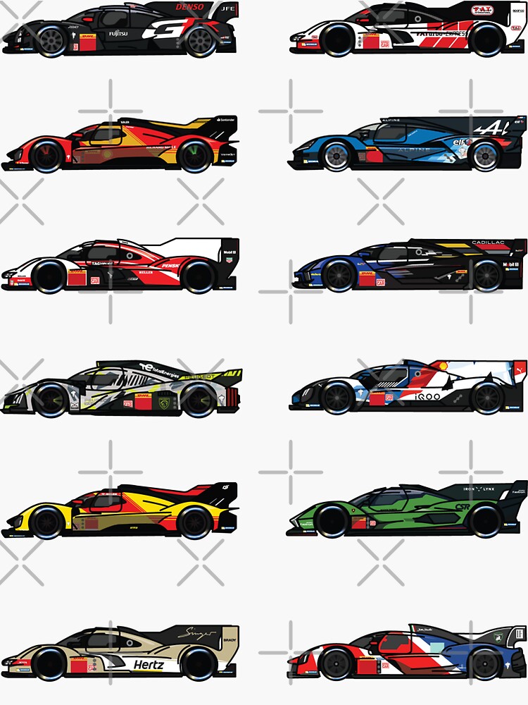 "WEC Hypercars 2024" Sticker for Sale by AdhikaSeta | Redbubble