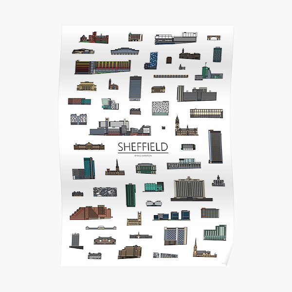 "Sheffield Icons" Poster by hellagood88 | Redbubble