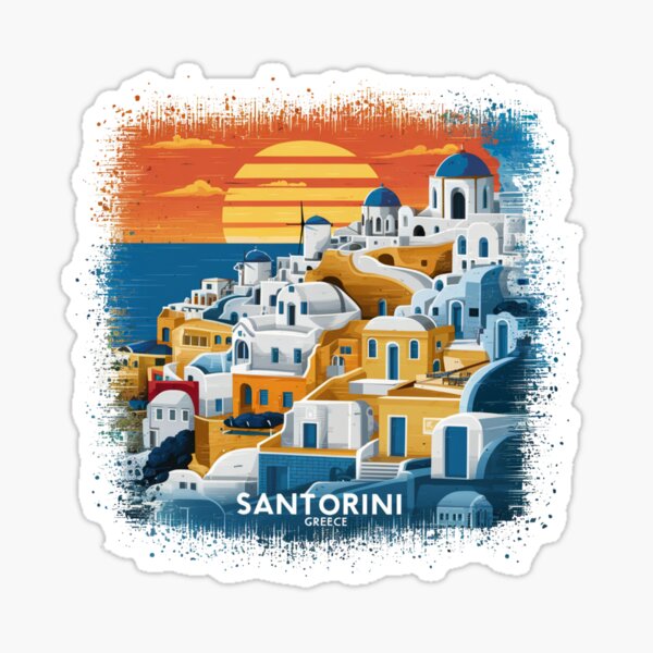 "Santorini, Greece" Sticker for Sale by trendybutterfly | Redbubble