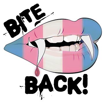 "Bite Back Trans Pride 2024" Sticker for Sale by Megzz888 | Redbubble