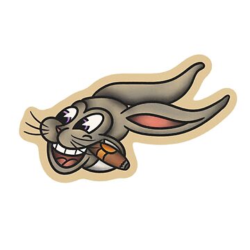 "Vintage Cartoon Rabbit" Sticker for Sale by tmilorey | Redbubble