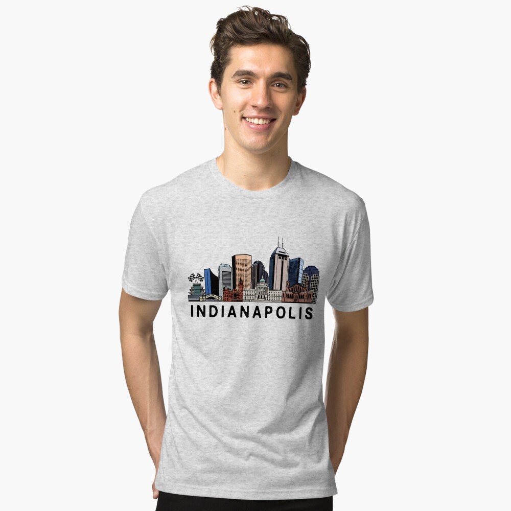 "Indianapolis Skyline" Sticker for Sale by fiberandgloss | Redbubble