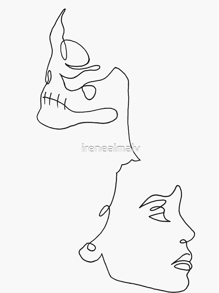 "Envy Line" Sticker for Sale by irenealmalv | Redbubble