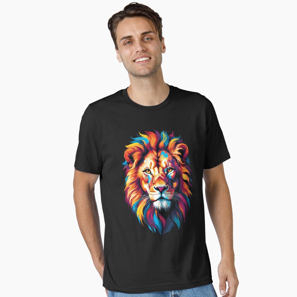 "Colorful Lion Face" Sticker for Sale by TMBTM | Redbubble