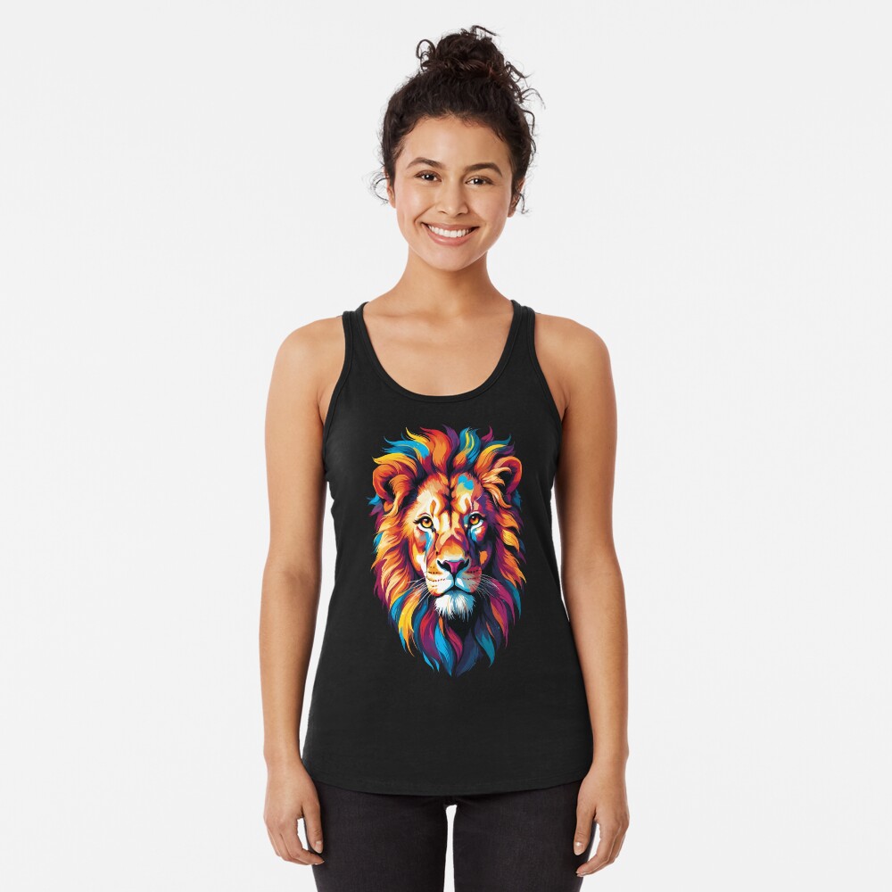 "Colorful Lion Face" Sticker for Sale by TMBTM | Redbubble
