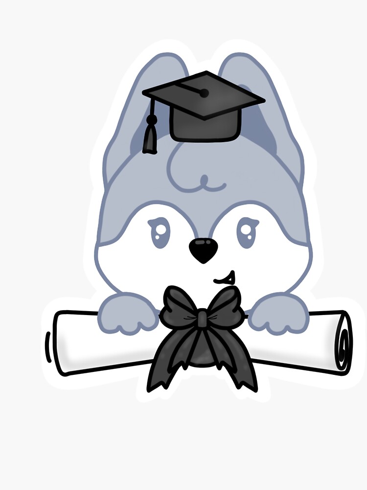 "Wolfchan grad sticker" Sticker for Sale by Doodl3studio | Redbubble
