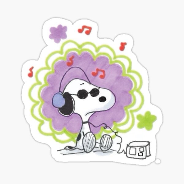 "Groovy Snoopy" Sticker for Sale by danie dee | Redbubble