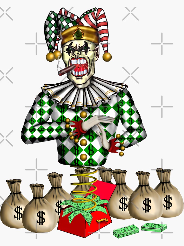 "Psychopath Cartel Jester Mafia Romper Room" Sticker for Sale by ...