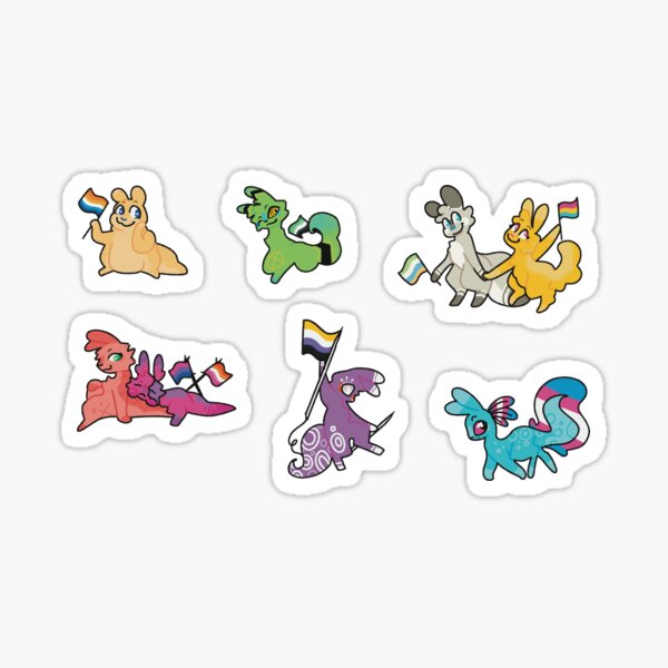 "Slugcat Pride Flags" Sticker for Sale by MaeMellie | Redbubble