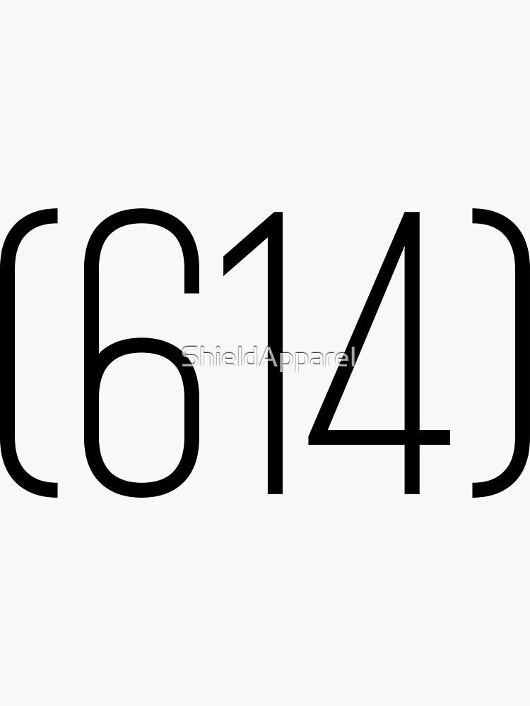 "614 Area Code Gift For Ohio Columbus Born" Sticker for Sale by ...