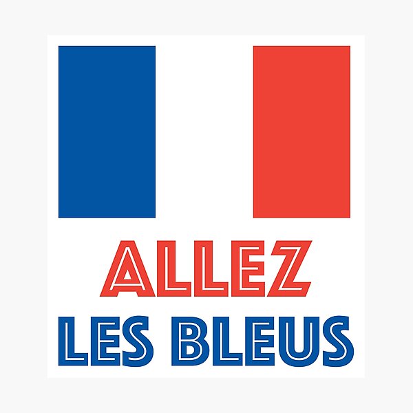 Lámina fotográfica «Equipo de fútbol francés Allez Les Bleus» de ...