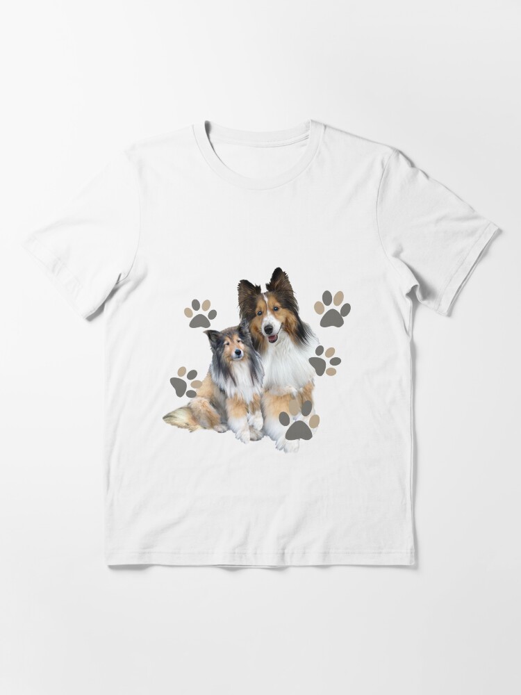 "Sheltie Paw Prints" T-shirt for Sale by Friskybizpets | Redbubble ...