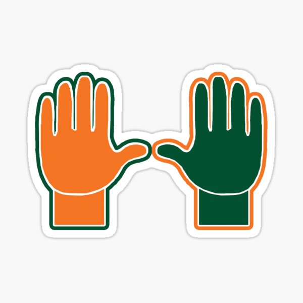 "Miami U Hands "The U"" Sticker for Sale by gear2theMaxx | Redbubble