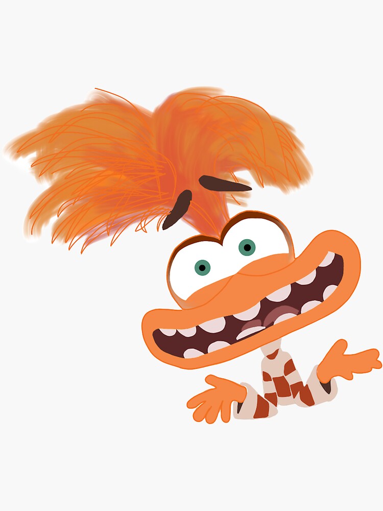 "Anxiety Inside Out 2 Sticker" Sticker for Sale by bored2020 | Redbubble