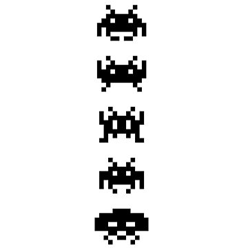 "Space invaders vertical " Sticker for Sale by KetiaArtWorld | Redbubble