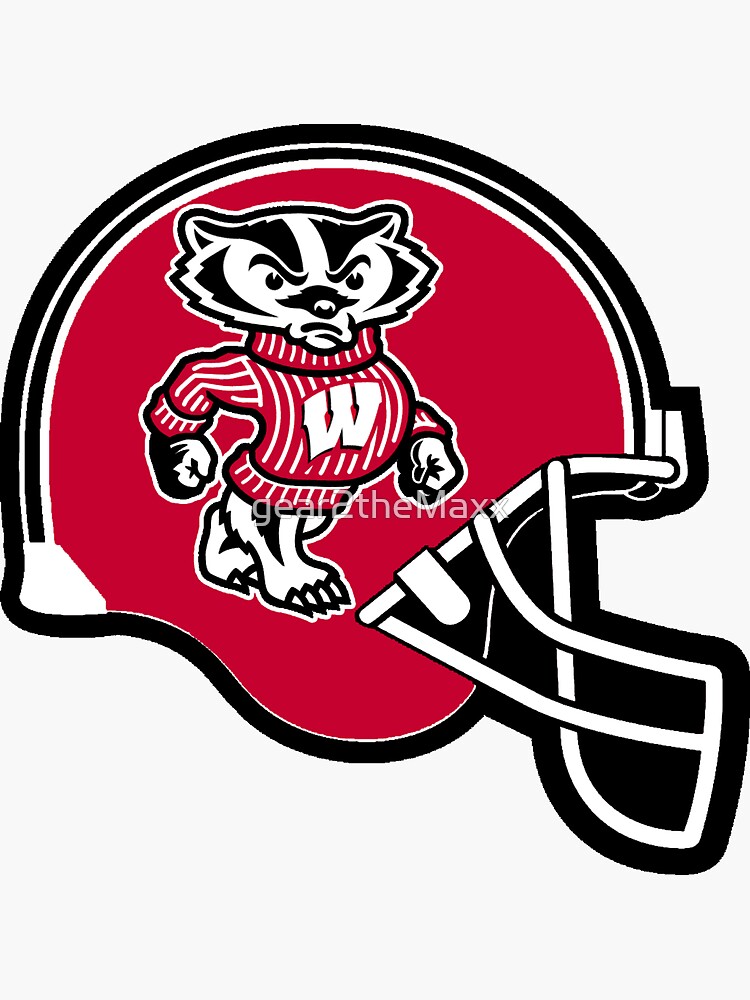 "Wisconsin Badgers Football Helmet" Sticker by gear2theMaxx | Redbubble