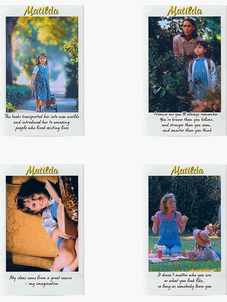 "Matilda Movie Sticker Set / T Shirt" Sticker for Sale by DiverseDazzle ...