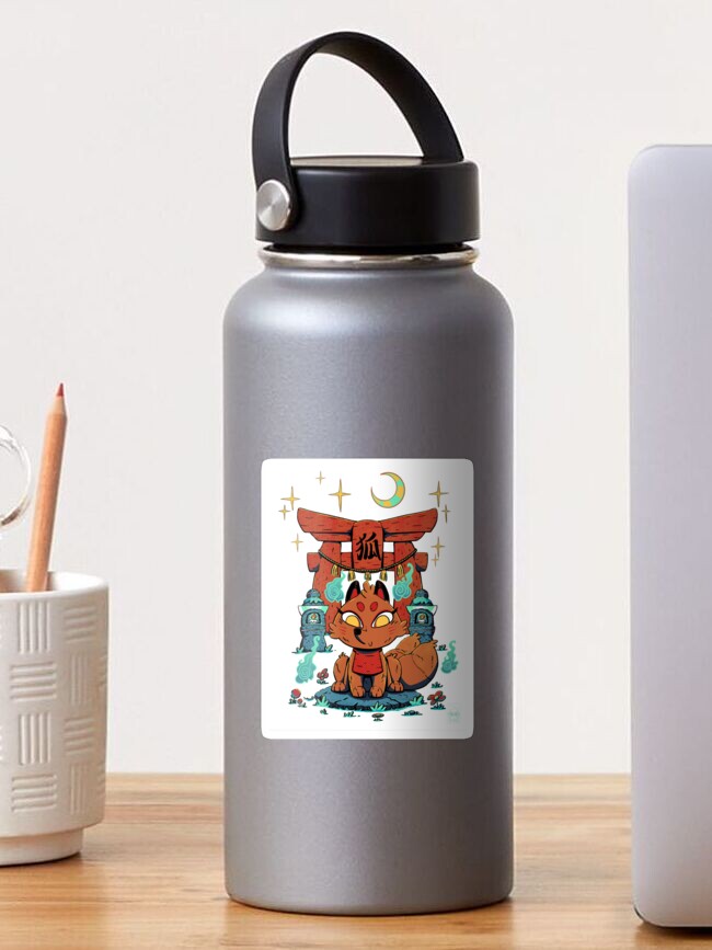 "Kitsune" Sticker for Sale by Dancartoonlife | Redbubble
