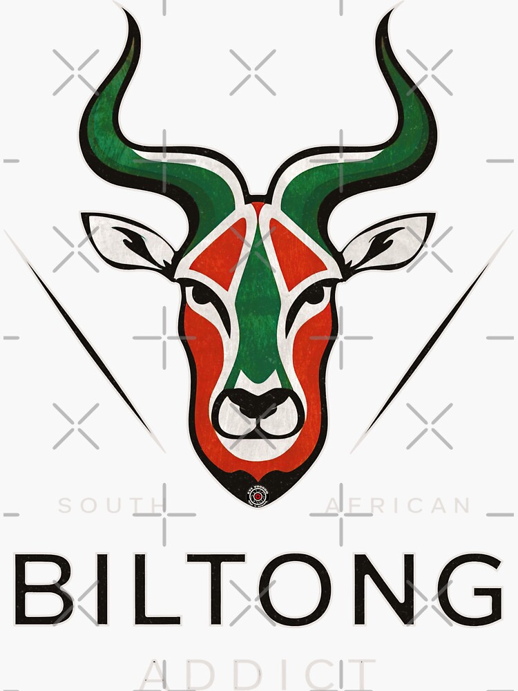 "South African Kudu Biltong Addict Lover mk2 - Eye Voodoo" Sticker for ...