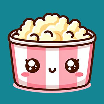 "Cute popcorn" Sticker by SpringSpirit | Redbubble
