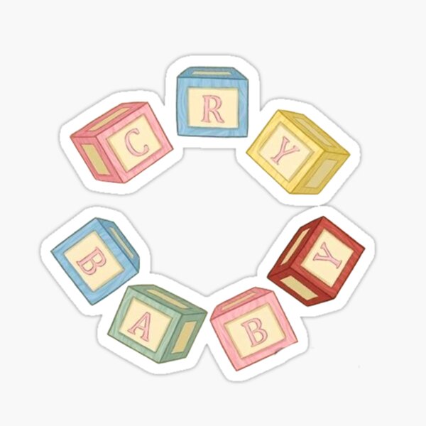 "Cry Baby " Sticker for Sale by Hella-Stickers | Redbubble