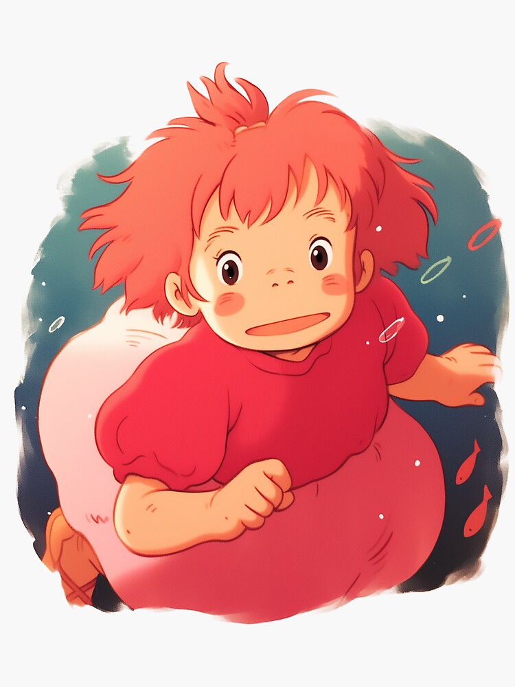 "Ponyo Cute" Sticker for Sale by aetherial-ai | Redbubble