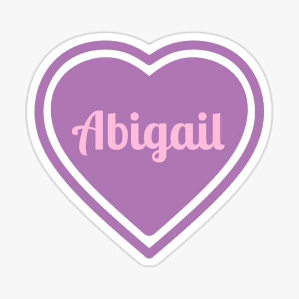 "Abigail Name Girl Purple" Sticker for Sale by Monika Howarth | Redbubble