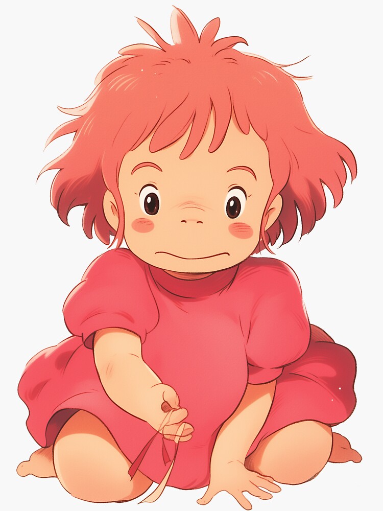 "Ponyo Cute" Sticker for Sale by aetherial-ai | Redbubble
