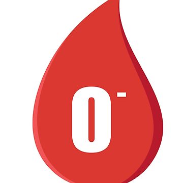 "O negative blood type O- Donor donate blood" Sticker for Sale by Lady ...