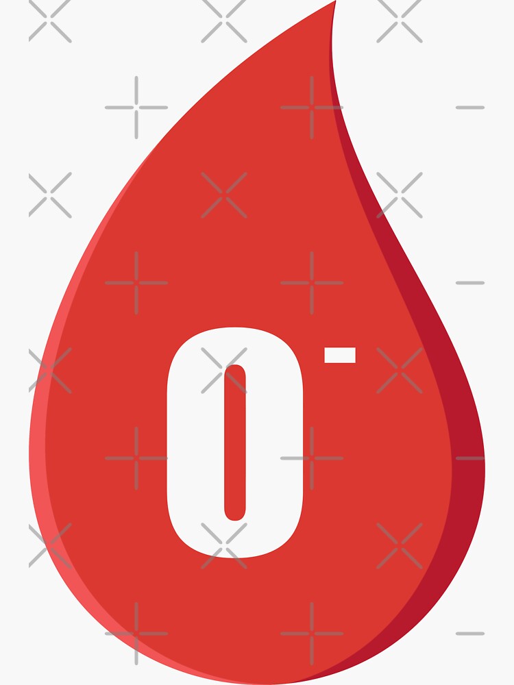 "O negative blood type O- Donor donate blood" Sticker for Sale by Lady ...