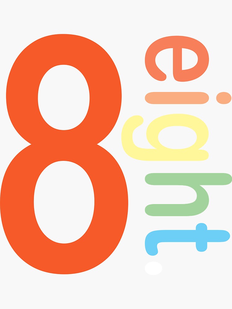 "Number 8 Boy 8th birthday eight years old" Sticker for Sale by ...