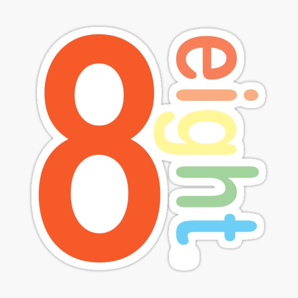 "Number 8 Boy 8th birthday eight years old" Sticker for Sale by ...
