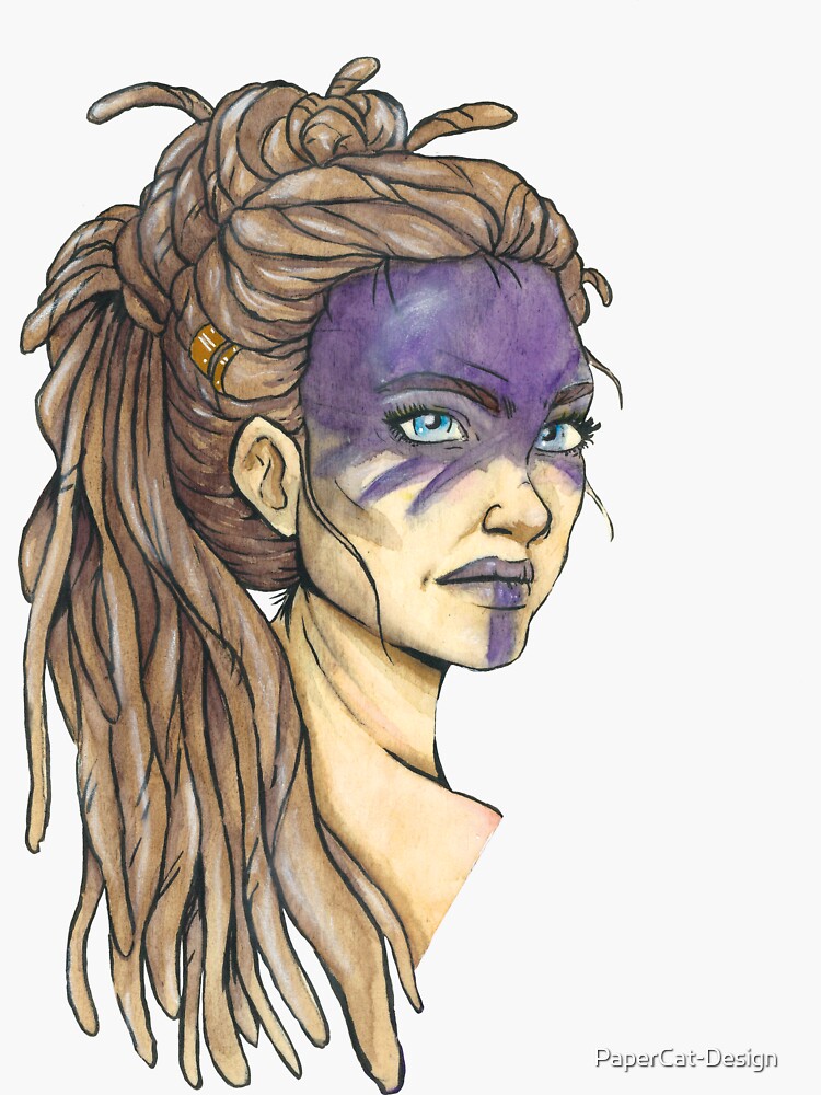 "Just your avarage warrier" Sticker for Sale by PaperCat-Design | Redbubble