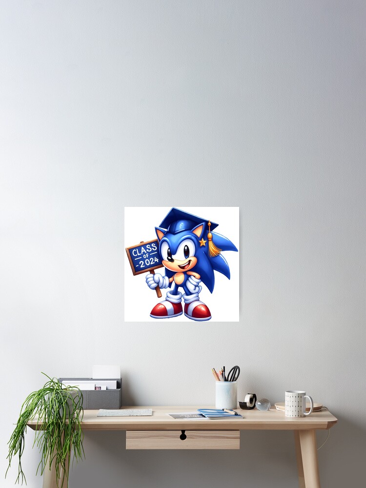 "Sonic Graduation Sign" Poster for Sale by frosticakes | Redbubble