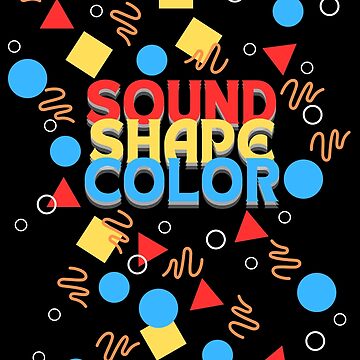 "Sound, Shape, & Color" Sticker for Sale by Jess Uminski | Redbubble
