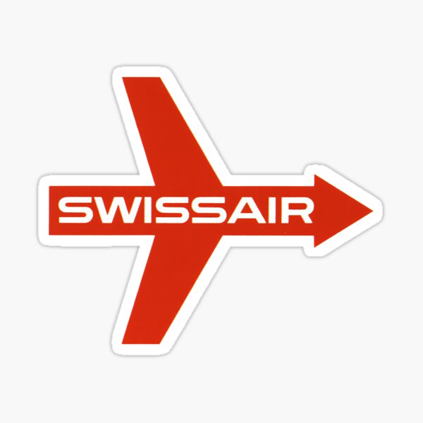 "Swissair - airline retro logos - vintage art stickers luggage tags ...