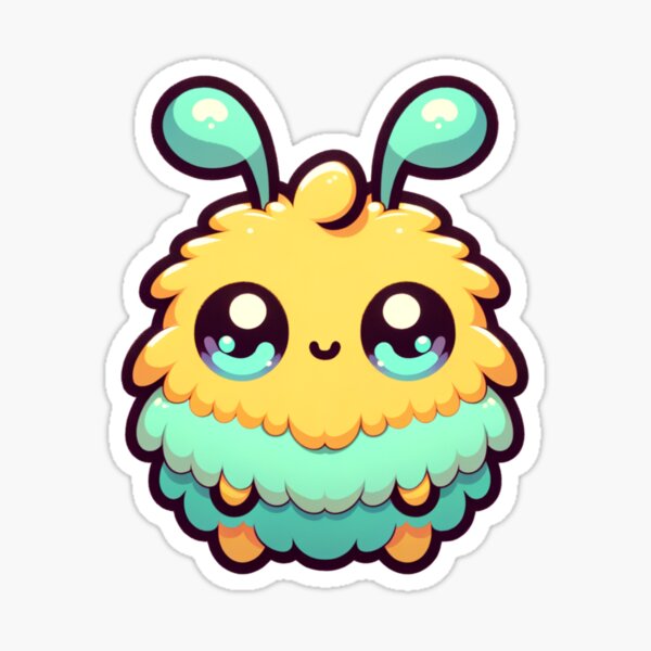 "Kawaii Bug Named Fuzzy Fluff " Sticker for Sale by StephanieBrock ...