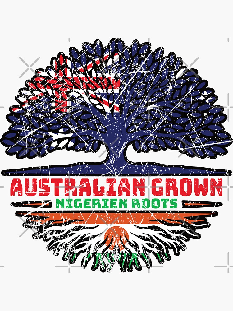 "Niger Nigerien Australian Australia Tree Roots Flag" Sticker for Sale ...