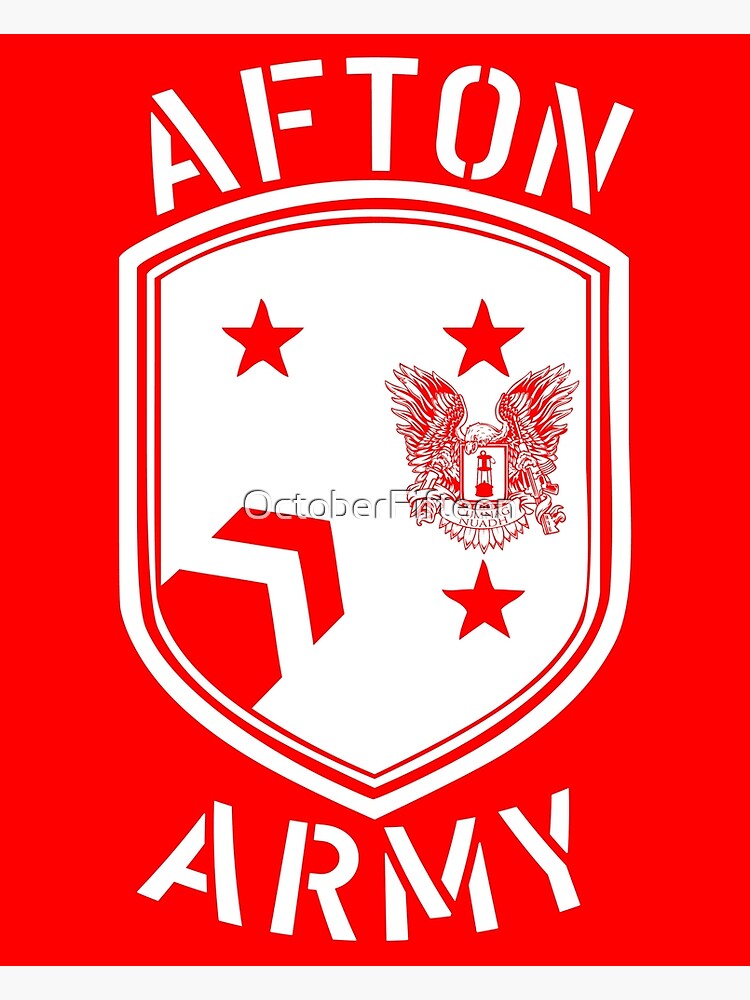 "Afton Army Logo White" Photographic Print by OctoberFifteen | Redbubble